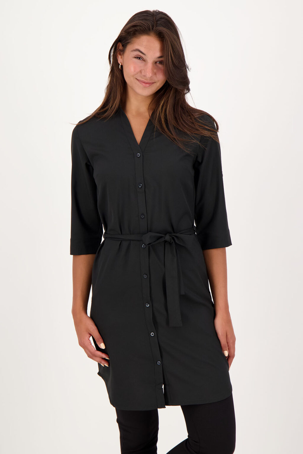 Kappersjurk Talita MET borduring Zwart - Schoolkleding webshop